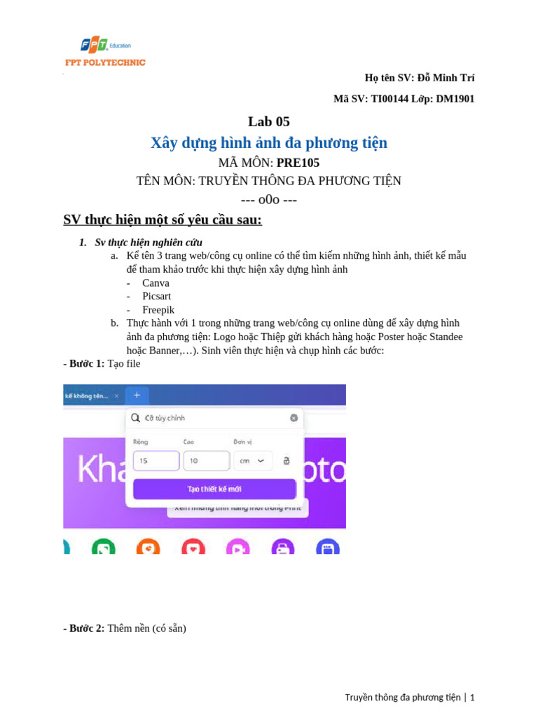 Truyền thông đa phương tiện - LAB05 | PDF