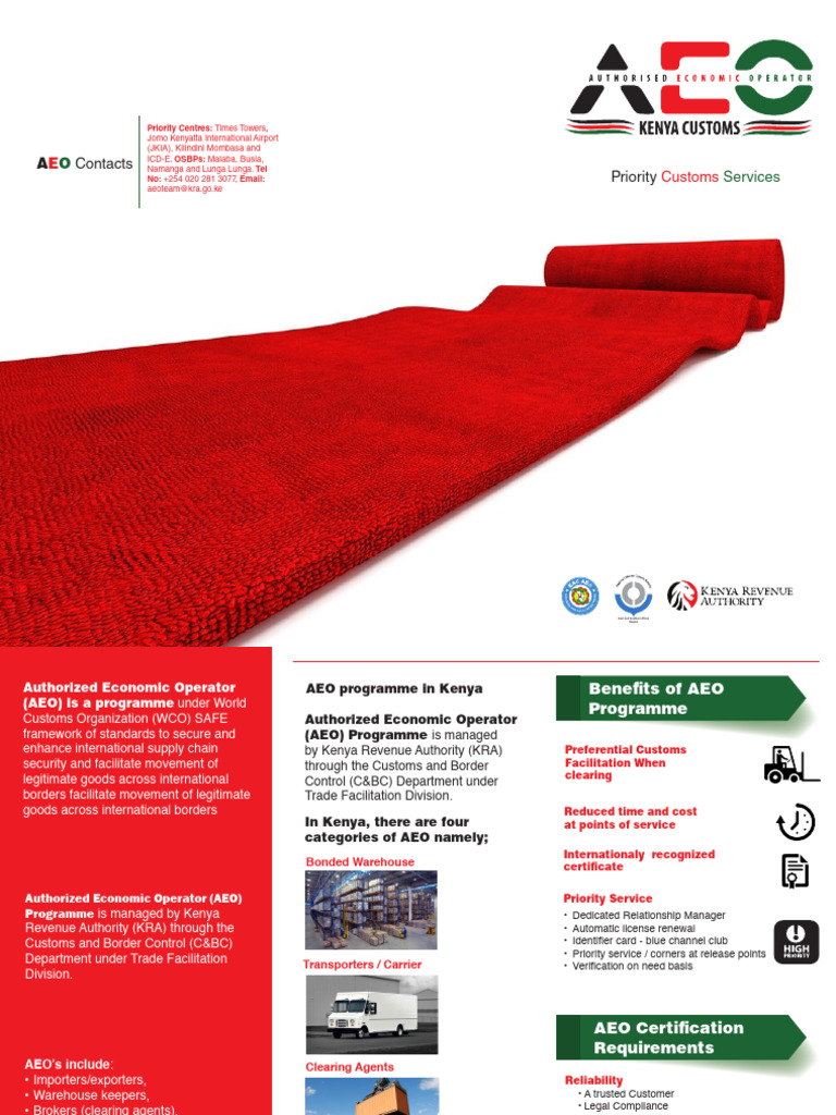 AEO Programme Overview in Kenya | PDF | Customs | Kenya
