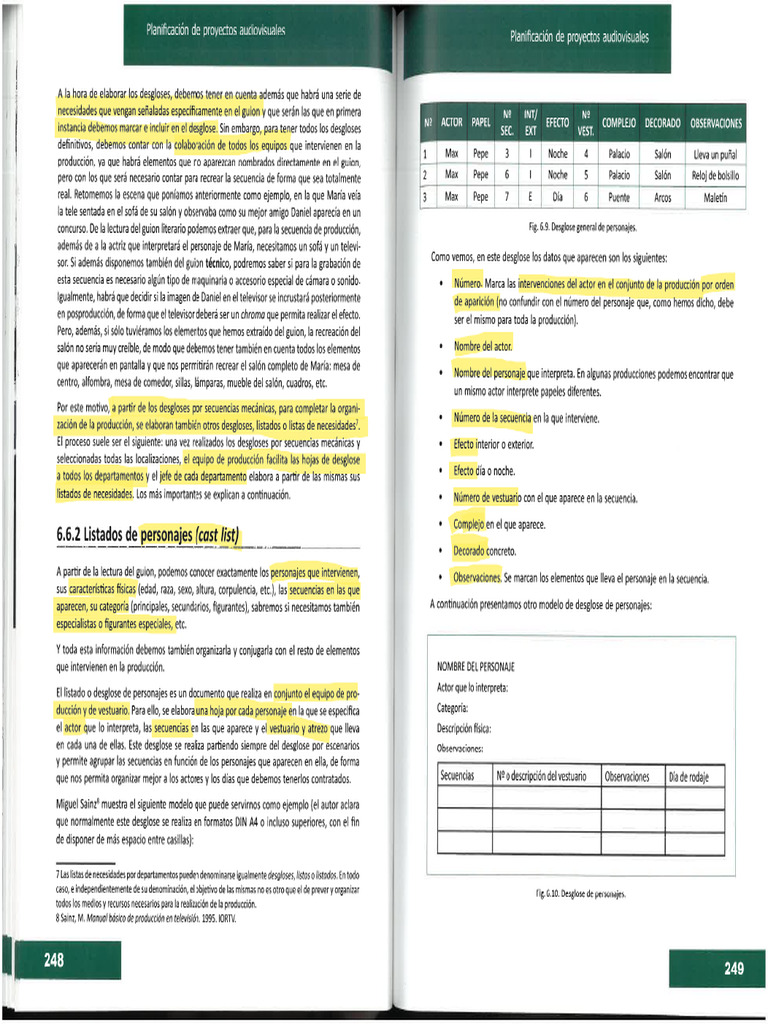 Elaboración de Desgloses Listados | PDF
