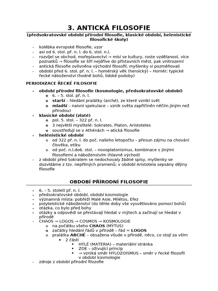 3. Antick%EF%BF%BD Filosofie | PDF