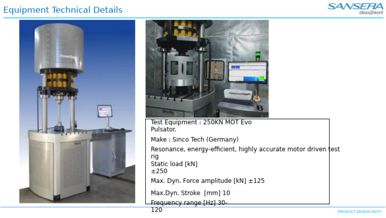 Dynforce Test Equipment Specifications | PDF