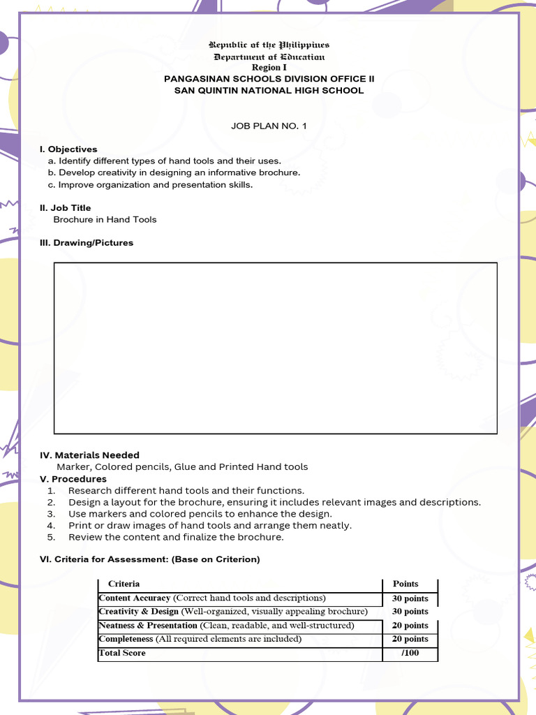 JOB PLAN | PDF | Drawing | Computing