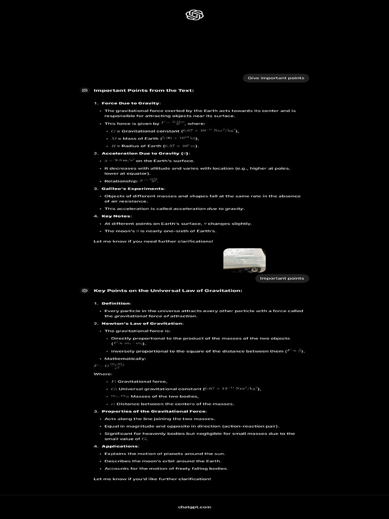 Force And Gravity Summary Pdf