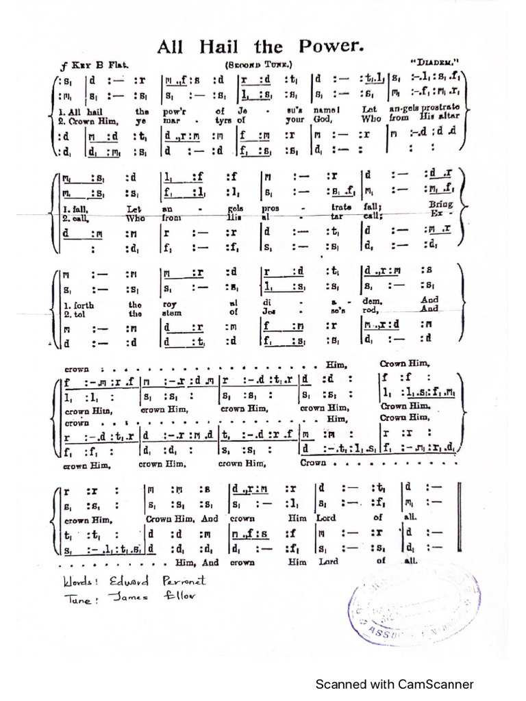 (Choircenter - Com) All Hail The Power Tune by James Ellor and Words by ...