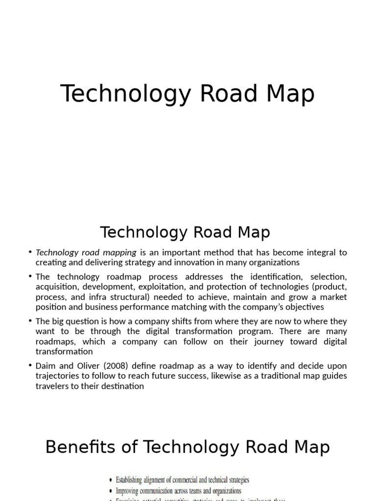 Technology Road Map | PDF