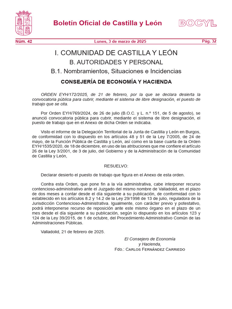 BOCYL-D-03032025-2 | PDF | Gobierno