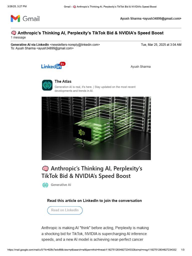 Gmail - ? Anthropic’s Thinking AI, Perplexity’s TikTok Bid & NVIDIA’s Speed Boost | PDF ...