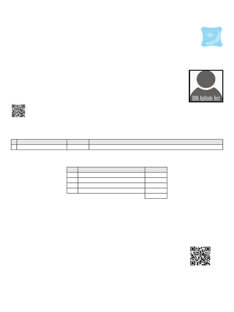 BUKAT Admission Acknowledgement Card | PDF | Qualifications | Educational Stages