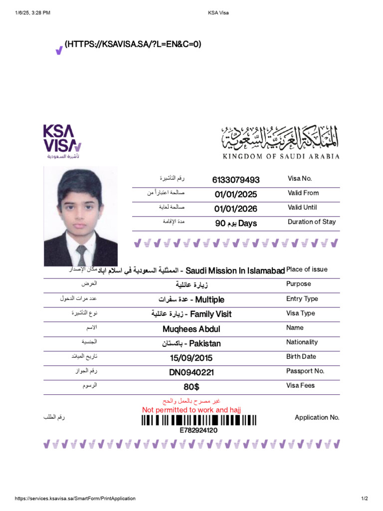 KSA Visa | PDF