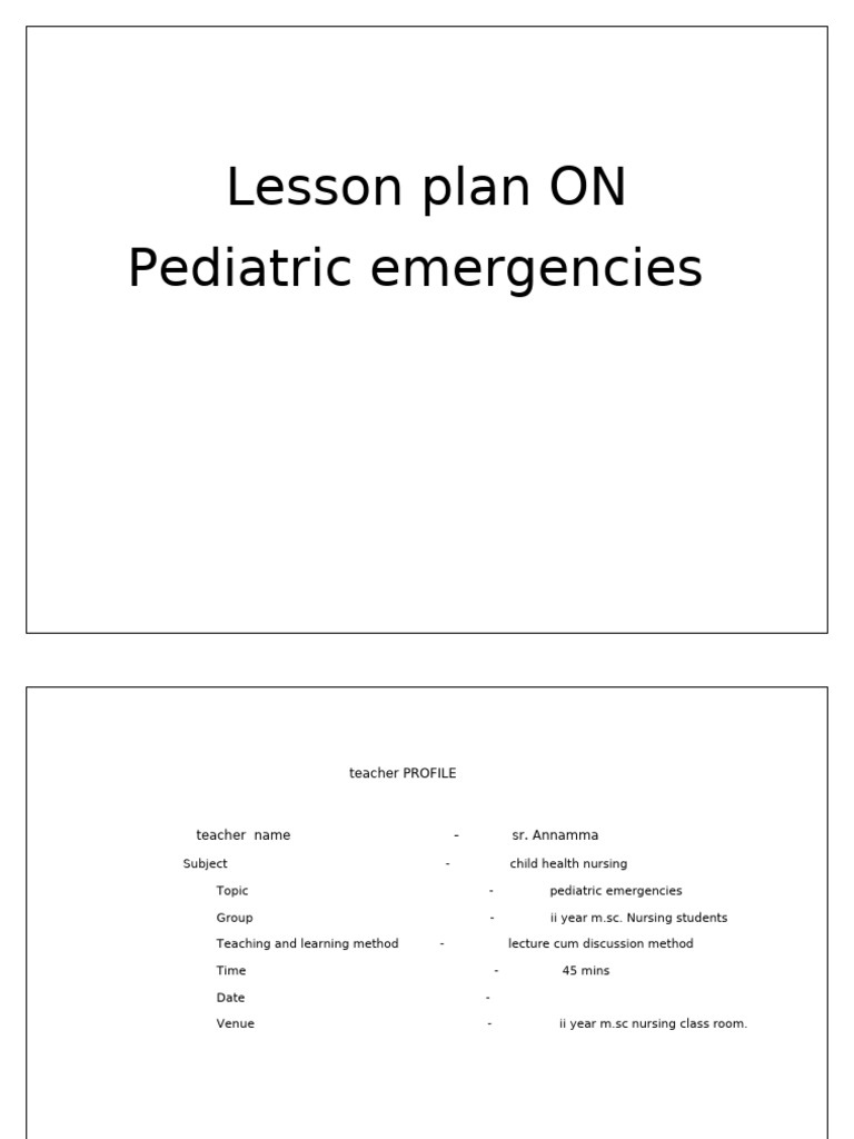 PEDIA - Pediatric Emergencies | PDF | Cardiopulmonary Resuscitation ...