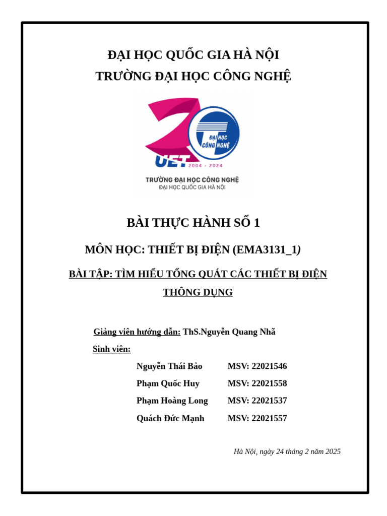 Nhóm 8 - Bài tập thực hành số 1-1 | PDF