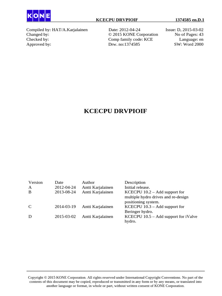 DRV Pio If | PDF | Elevator | Parameter (Computer Programming)