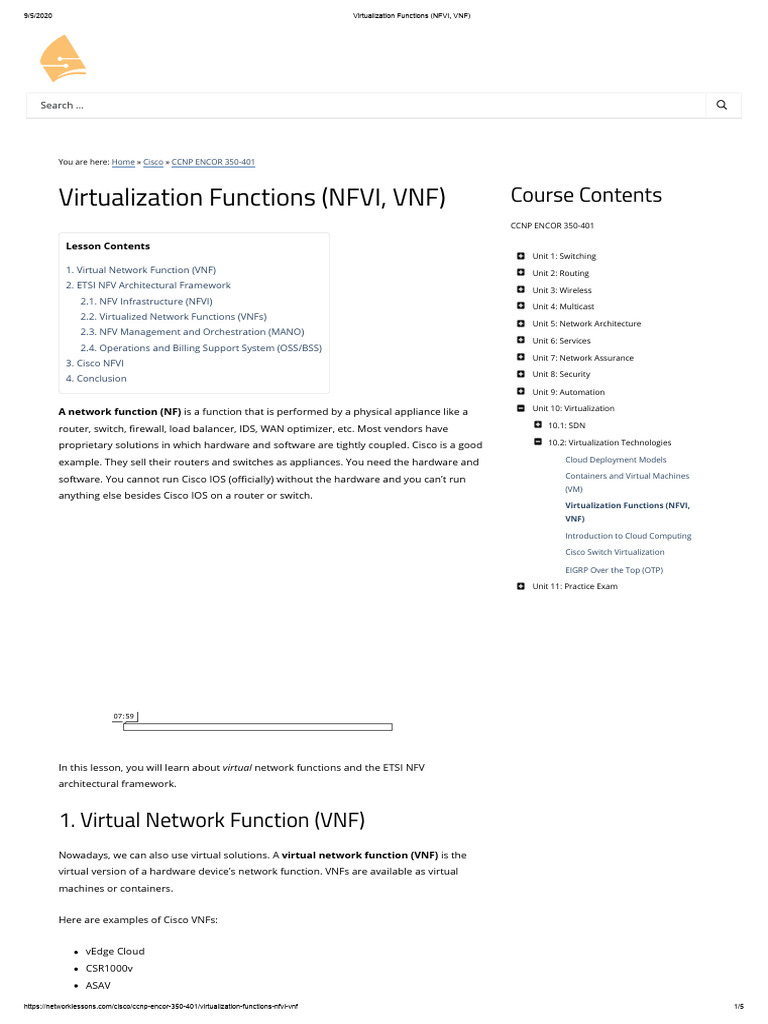 Virtualization Functions Nfvi Vnf Pdf Computer Networking Computing