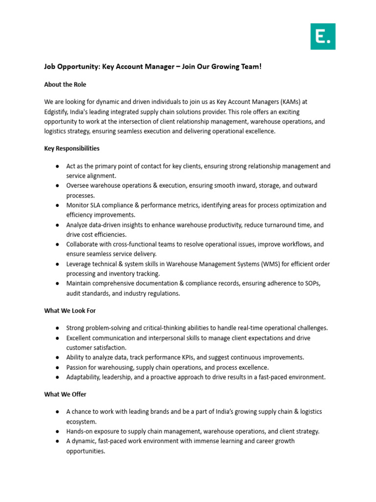 Campus - Key Account Manager | PDF