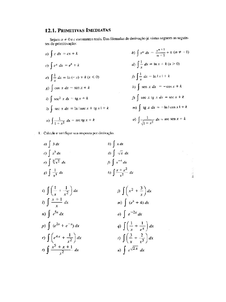 Lista _1 C_1 Integral FAQUIM | PDF