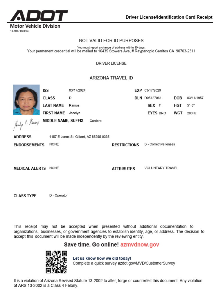 Temporary Credential Receipt | PDF