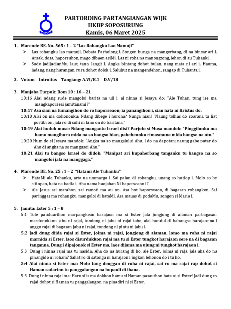 PARTANGIANGAN WIJK, 06 Maret 2025 | PDF