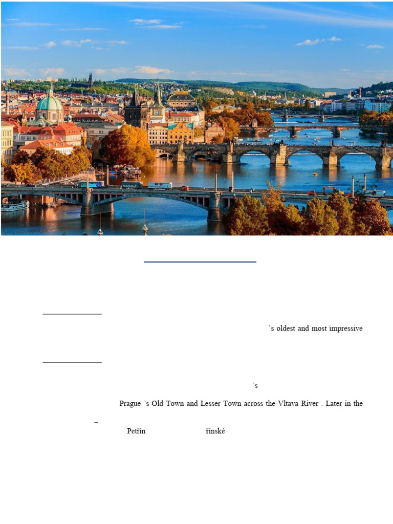 Tour Itinerary 7 Days For Czech Republic | PDF | Prague
