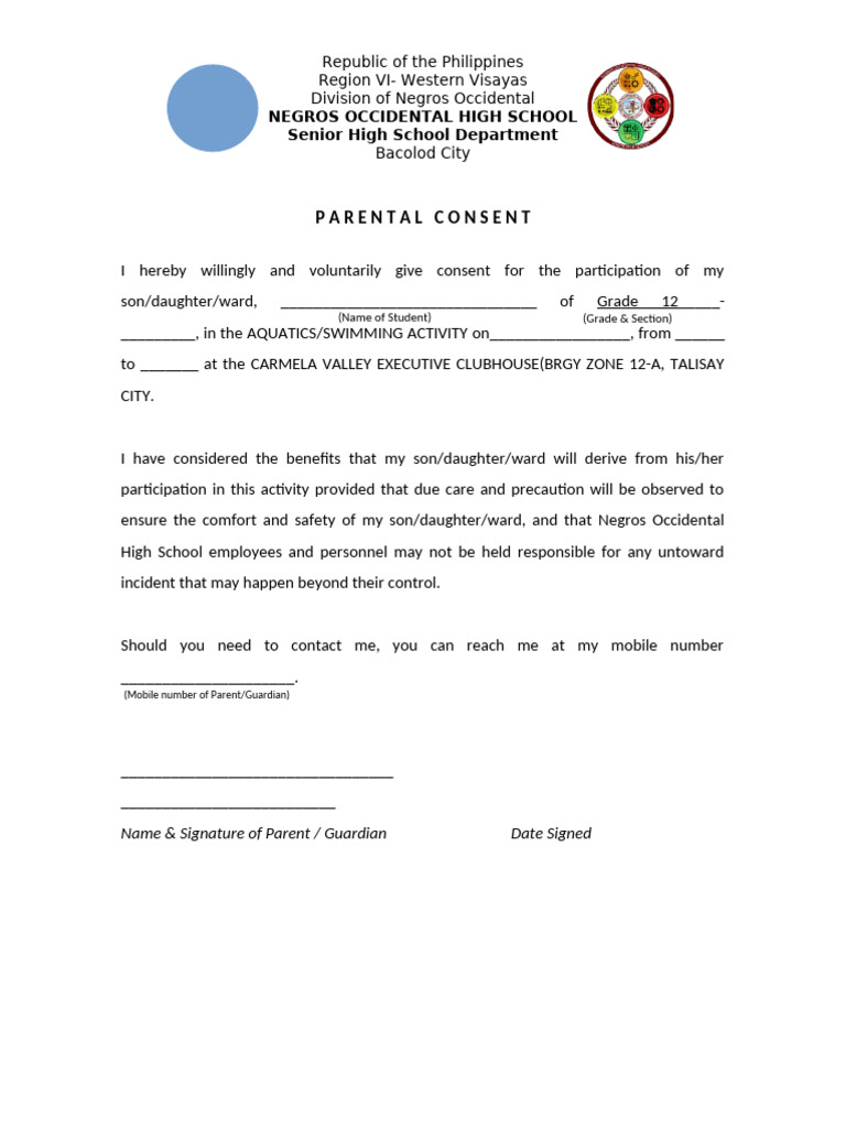 Parental Consent | PDF