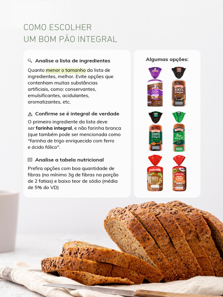 Como Escolher Um Bom Pão Integral | PDF