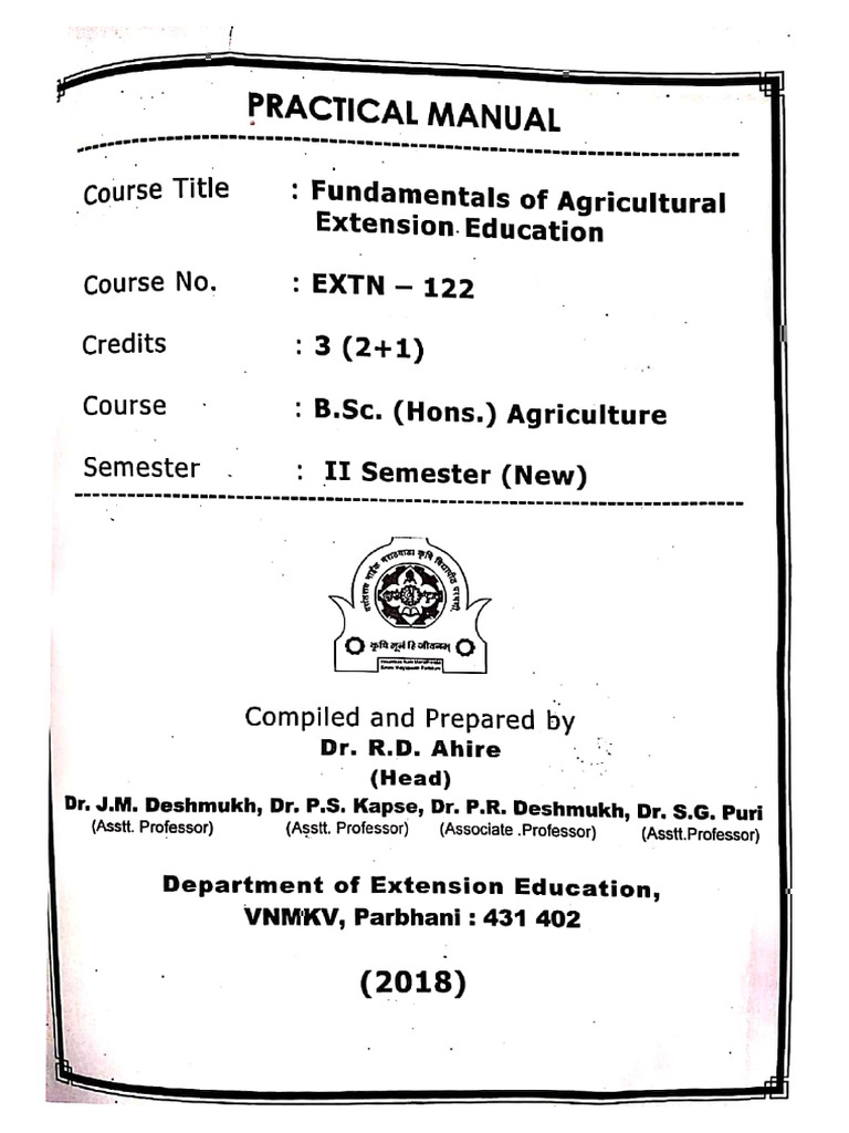 Extn 122 Practical Manual | PDF
