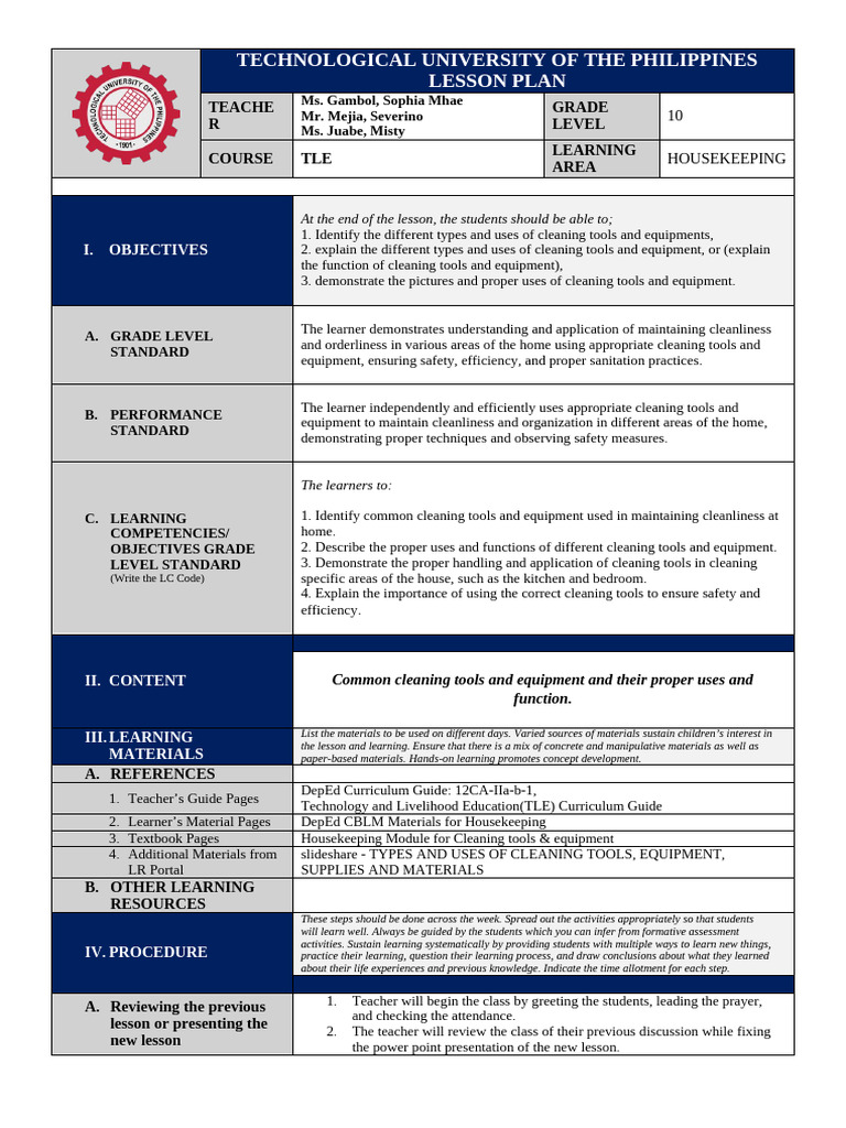 Semi Detailed Lesson Plan Final | PDF | Learning