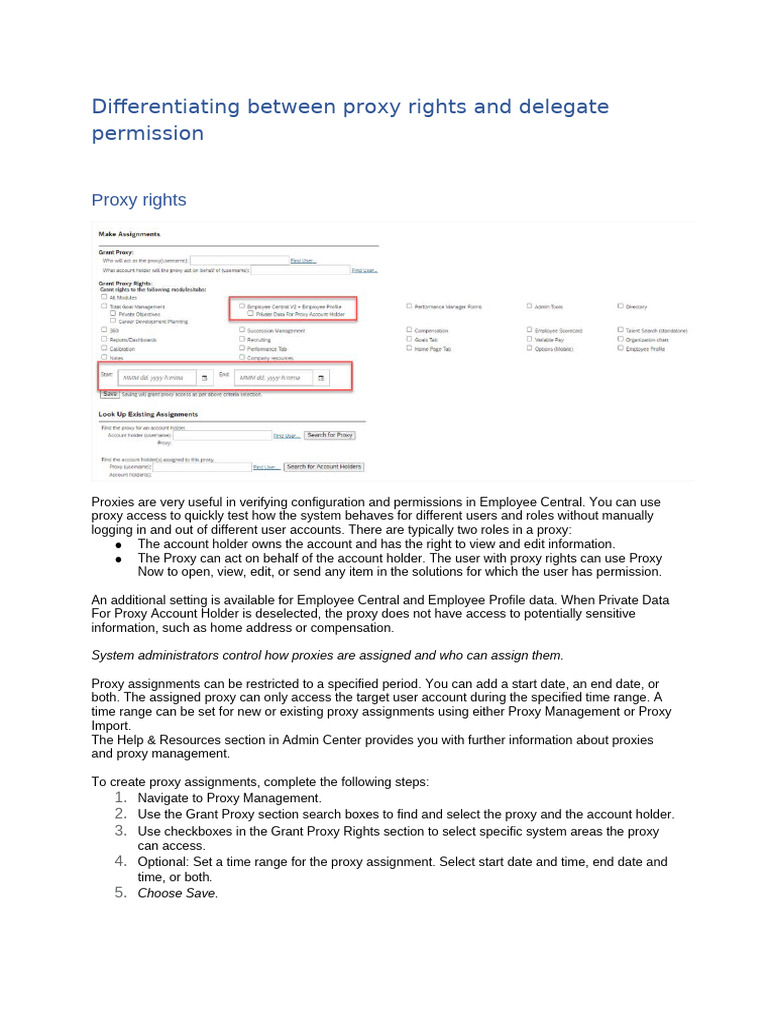 Differentiating Between Proxy Rights and Delegate Permission | PDF | Proxy Server | Computer ...