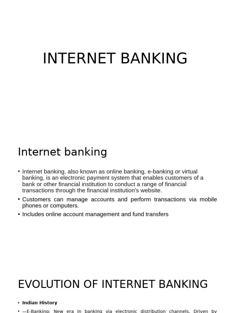 BANKINGPresentation 1 | PDF | Online Banking | Banks & Banking
