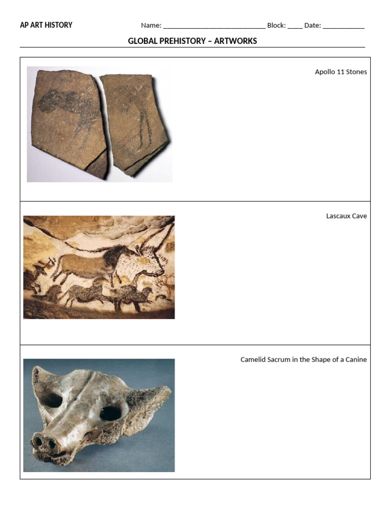 Global Prehistory - Artworks | PDF