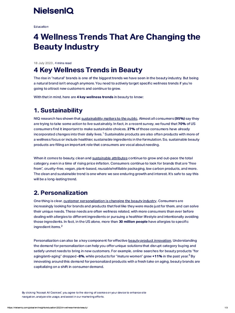 4 Wellness Trends That Are Changing the Beauty Industry - NIQ | PDF ...