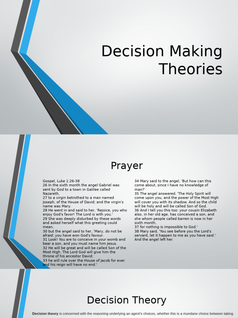 Module 2 Decision Making Theories | PDF | Risk | Decision Making