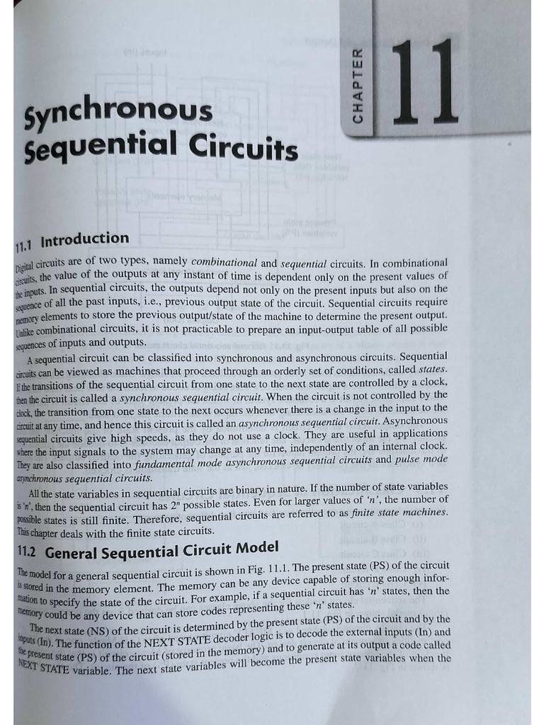 Synchronous and Asynchronous Sequential Circuits | PDF