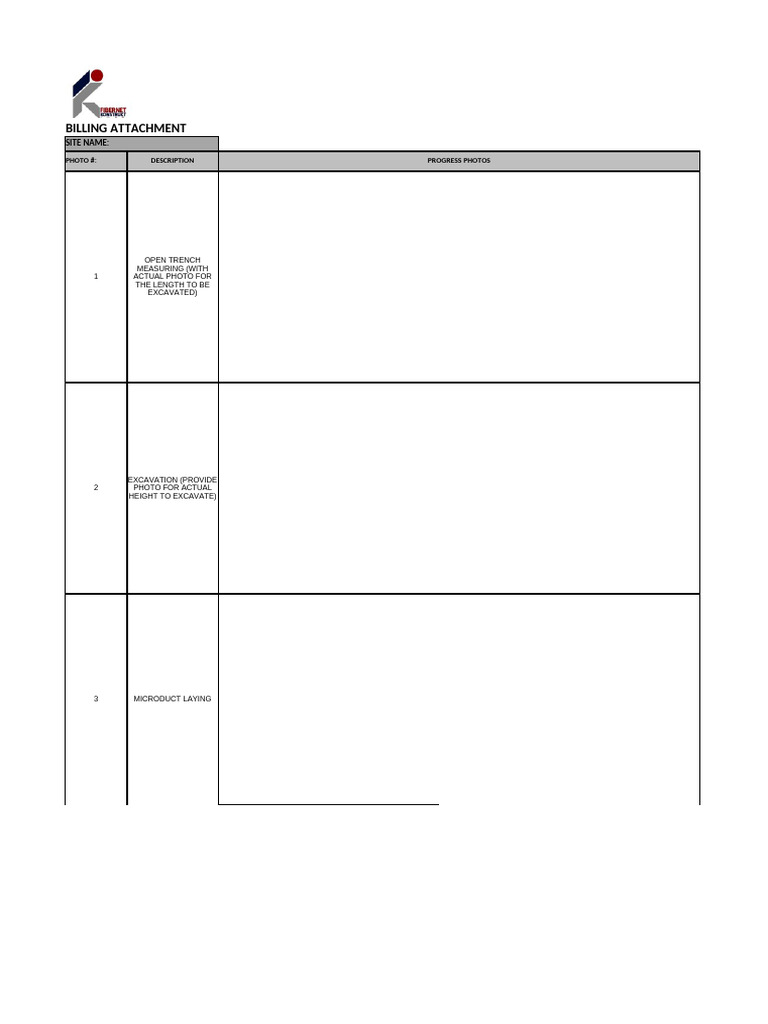 Progress Billing Photo Template | PDF