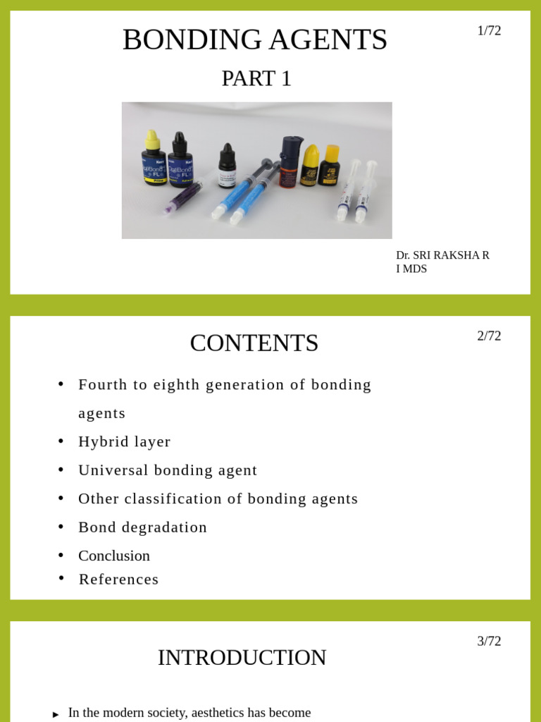 Bonding Agents Raksha | PDF | Adhesion | Tooth Enamel