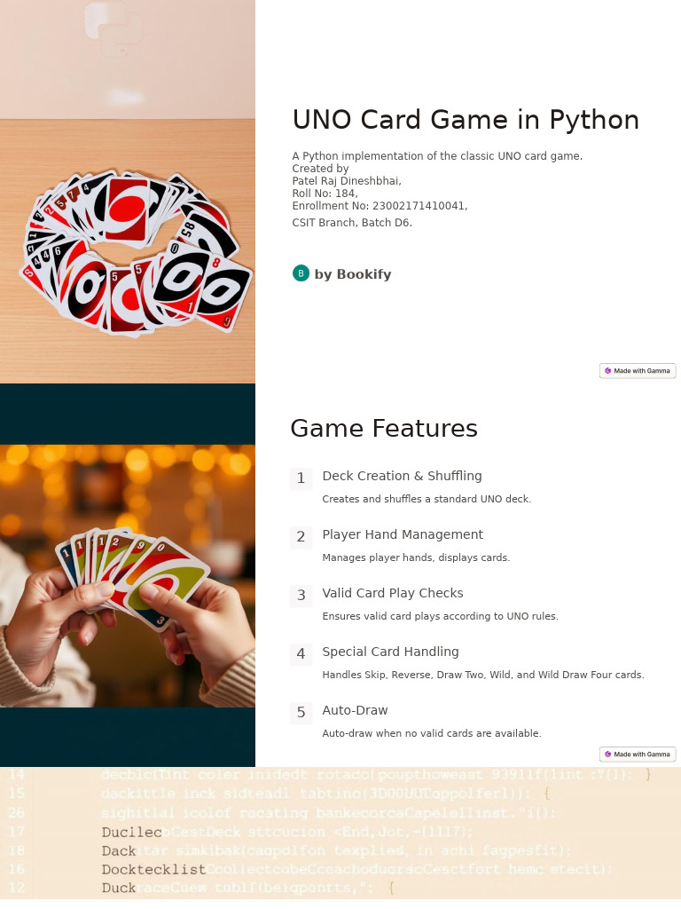 UNO Card Game in Python | PDF | Python (Programming Language) | Computing