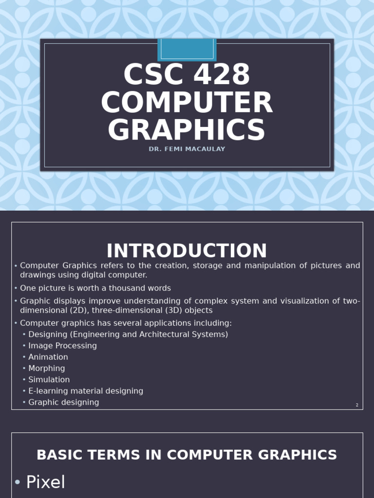 CSC 428 Lecture | PDF