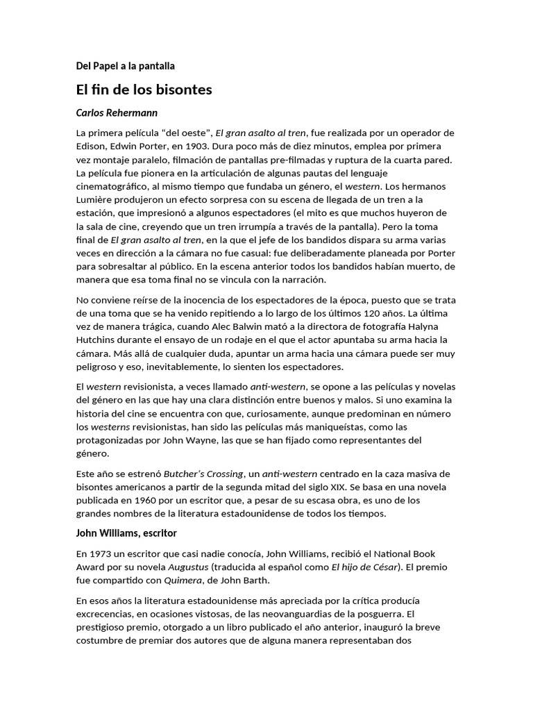 Butchers Crossing | PDF | Occidental (género) | Buffalo Bill