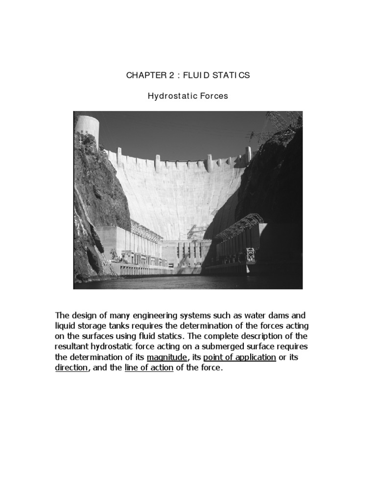 Chapter 2 Hydro Static Forces | PDF | Pressure | Classical Mechanics