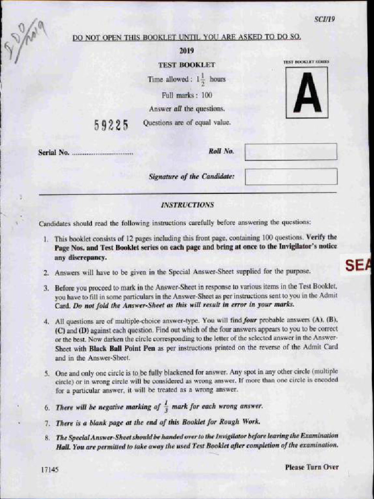 WBPSC IDO Previous Year Paper 2019 | PDF
