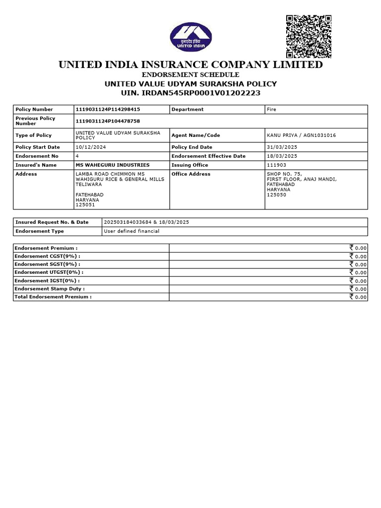 12 Cr Policy | PDF | Insurance | Underwriting