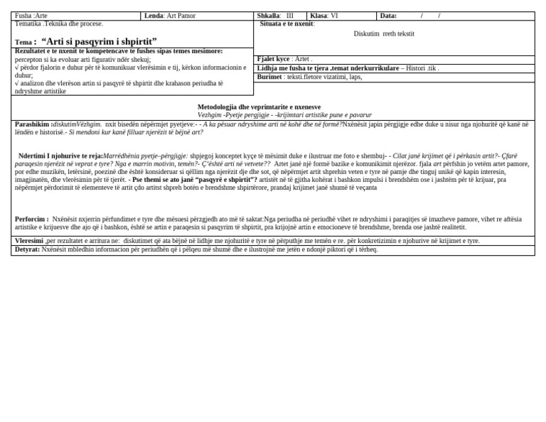 25 Ditar Klasa 6 Art Pamor | PDF