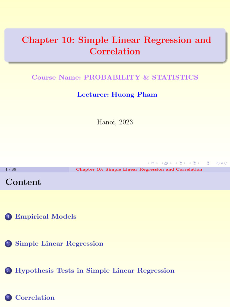 Chapter 11. Simple Linear Regression and Correlation | PDF | Regression Analysis | Dependent And ...