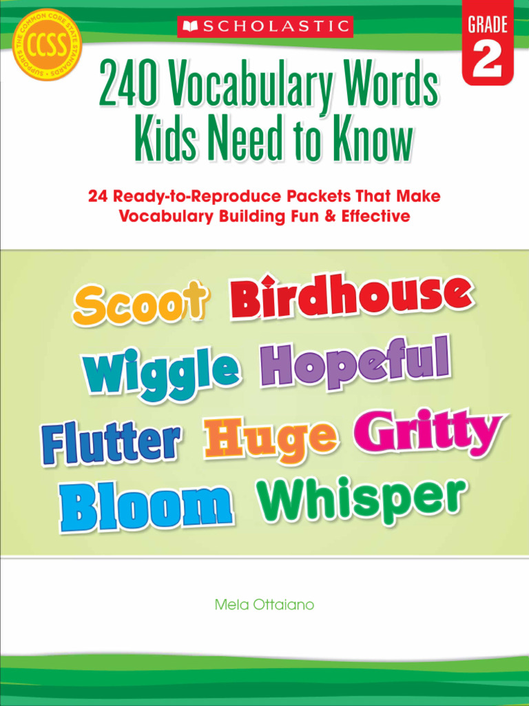 204 Vocabulary Word G2 Scholastic | PDF | Semantics | Word