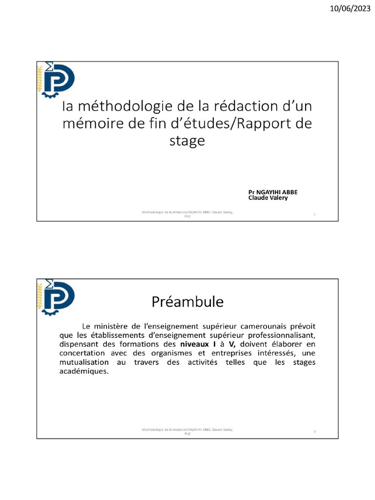 Méthodologie Rédaction Mémoire | PDF