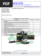 Welding Machine Checklist | PDF