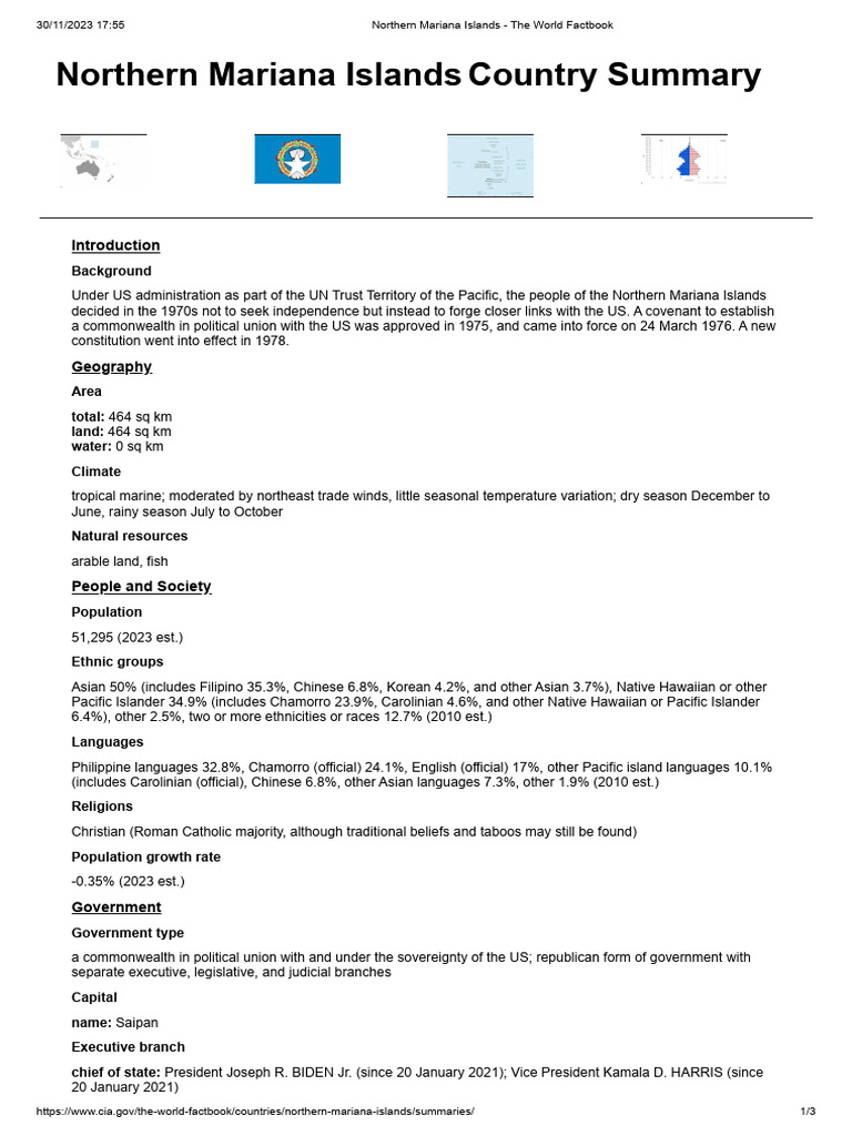 Ethnic Composition of Northern Mariana Islands | PDF
