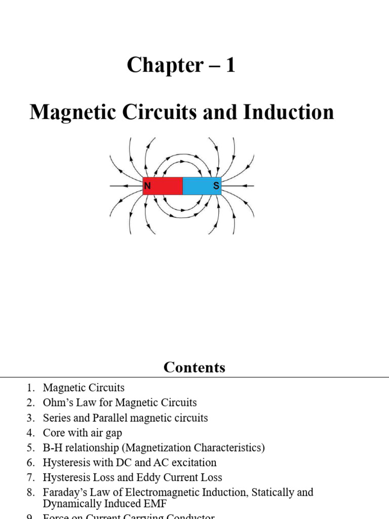 Magnetic Circuits and Induction Basics | PDF | Electromagnetic Induction | Inductor