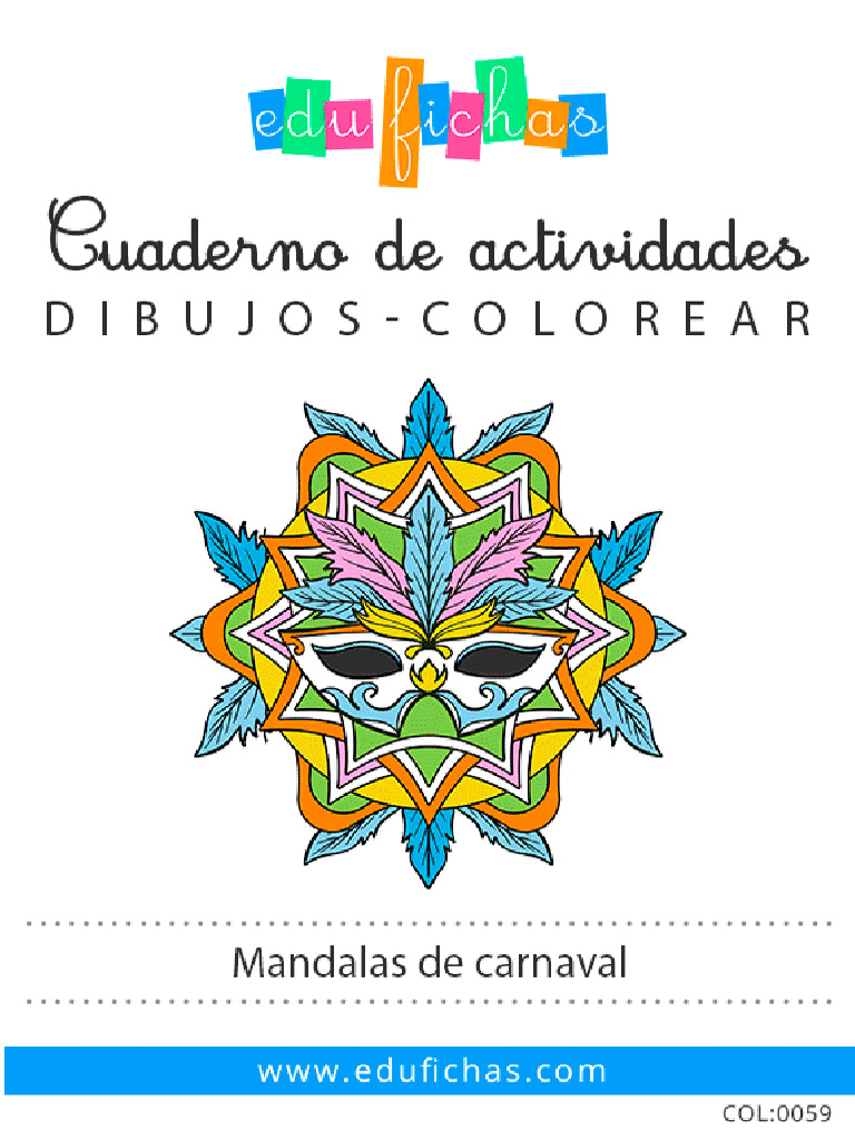 COL0059 Mandalas Carnaval Colorear Edufichas | PDF