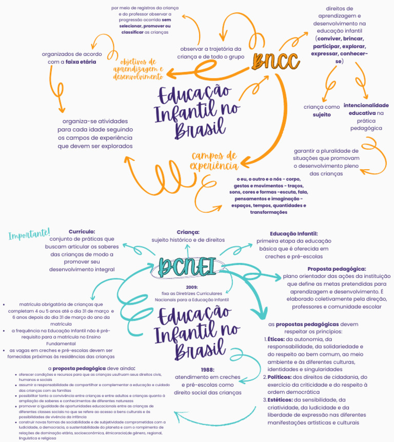 Mapa Mental BNCC e DCNEI | PDF | Pré-escola | Pedagogia