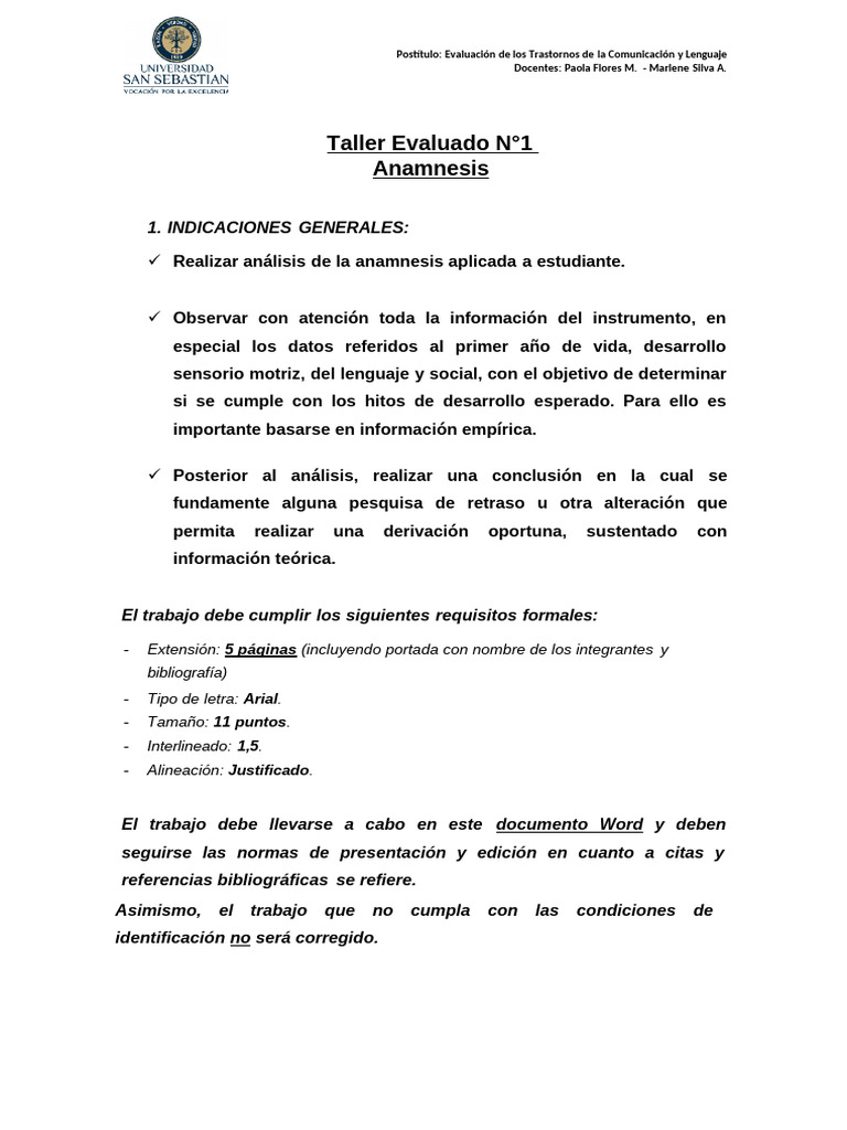 Taller Evaluado Anamnesis | PDF